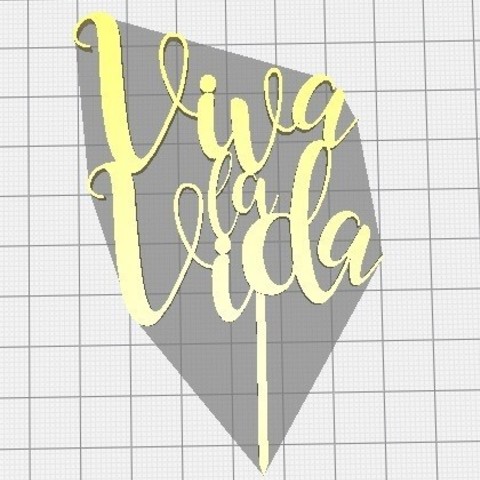 Imprimir en 3D gratis Topper Torta cake ( Viva la Vida) ・ Cults