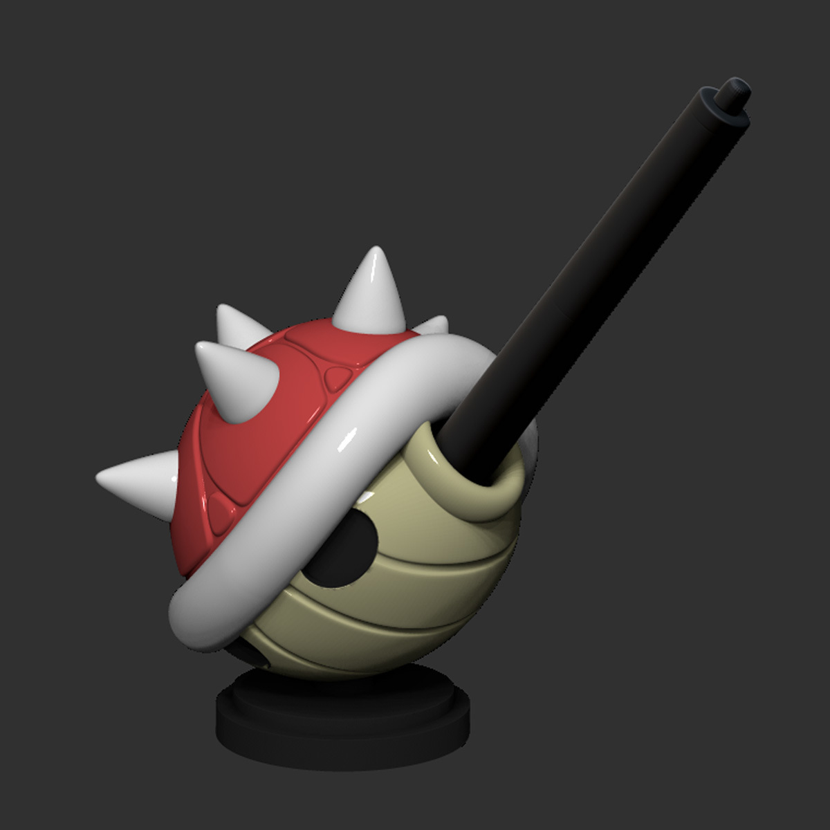 STL file Spiny Shell Mario Bross (Pen holder)・3D printable model to ...