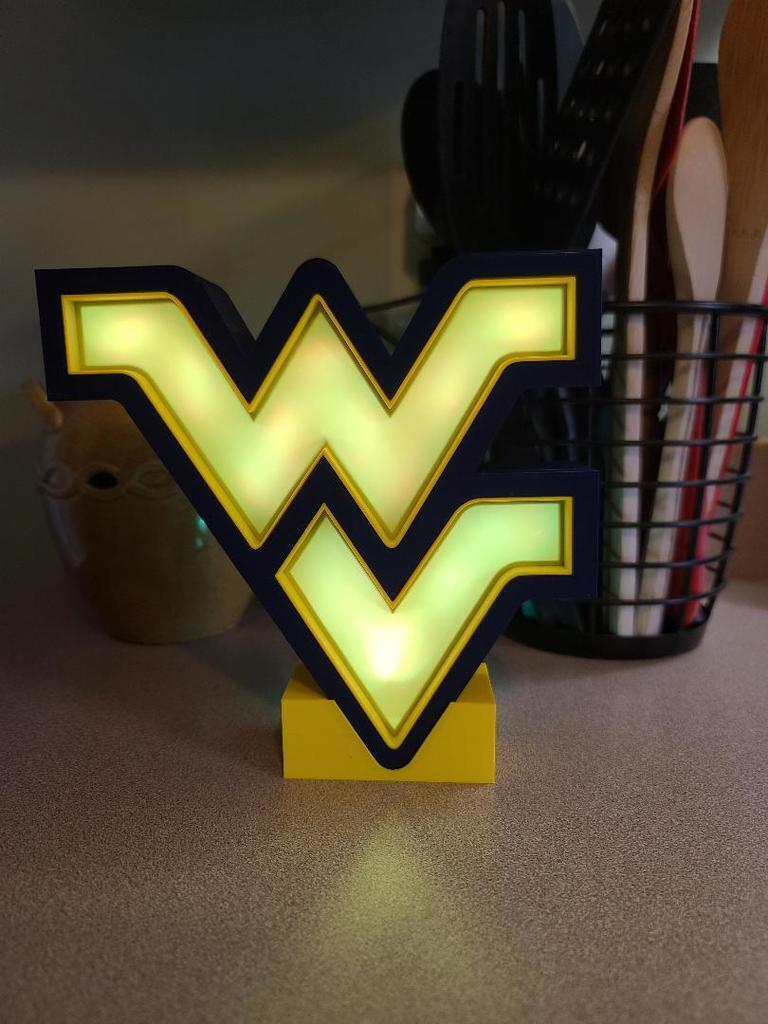 Free STL file WVU led light with stand 🚩・3D printing model to download ...