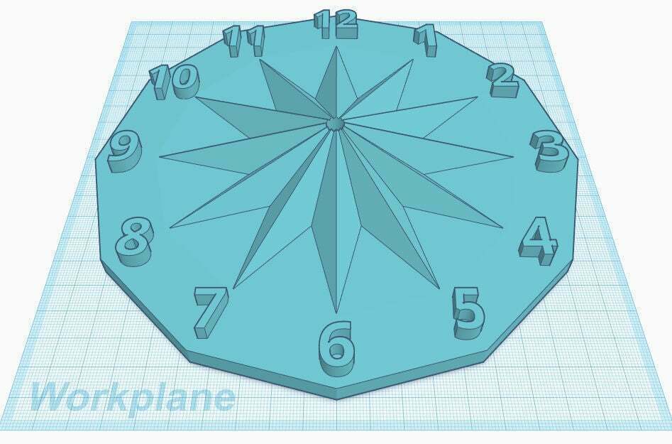 Free STL file 12 Point Clock Face・3D print design to download・Cults