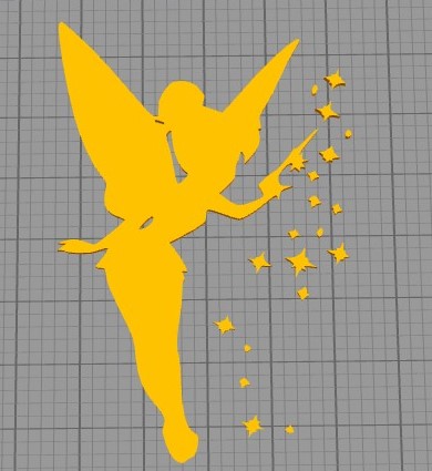 STL file tinkerbell wallart pk・3D printable model to download・Cults