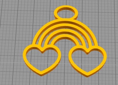 Free STL file rainbow love pride keychain・3D printing template to ...
