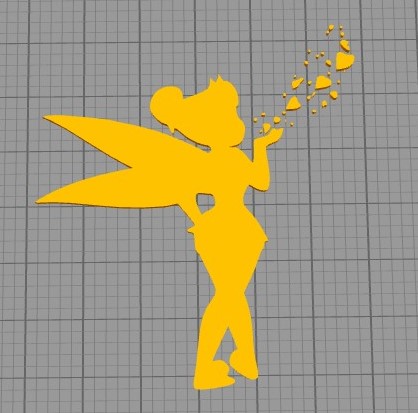 STL file tinkerbell wallart pk・3D printable model to download・Cults