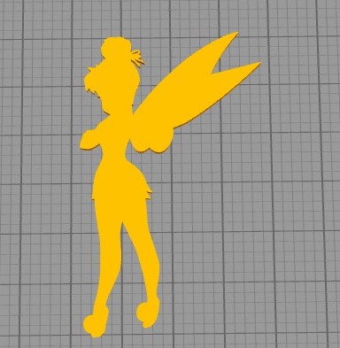 STL file tinkerbell wallart pk・3D printable model to download・Cults