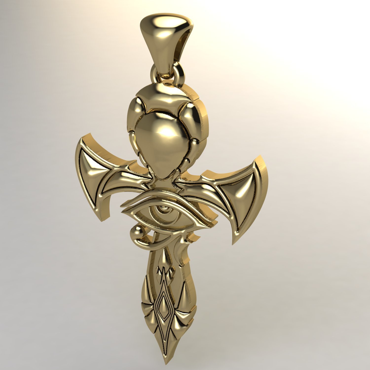 STL file Ankh cross and horus eye ・3D printable design to download・Cults