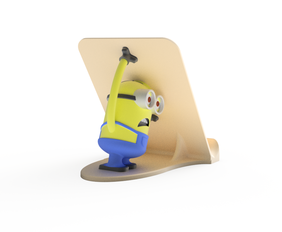 STL file Minion Phone Stand・3D printable model to download・Cults
