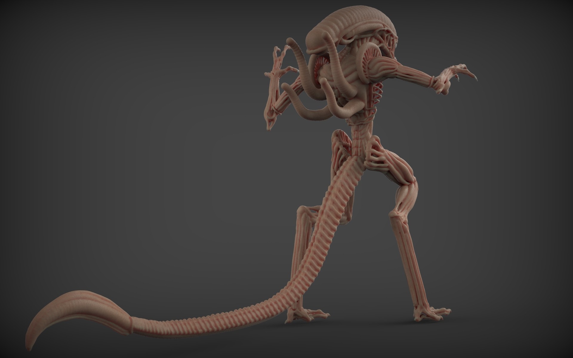 Télécharger fichier OBJ Alien Pose • Modèle pour impression 3D ・ Cults