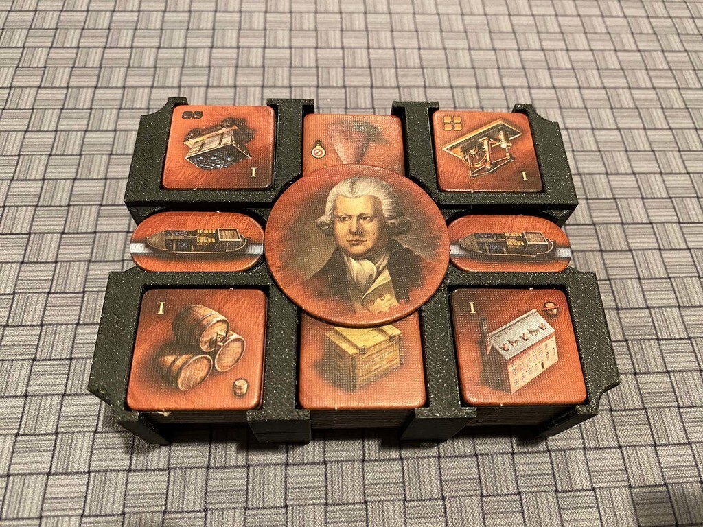 Free STL file Brass Birmingham Player Token Holder - Adjusted Heights ...