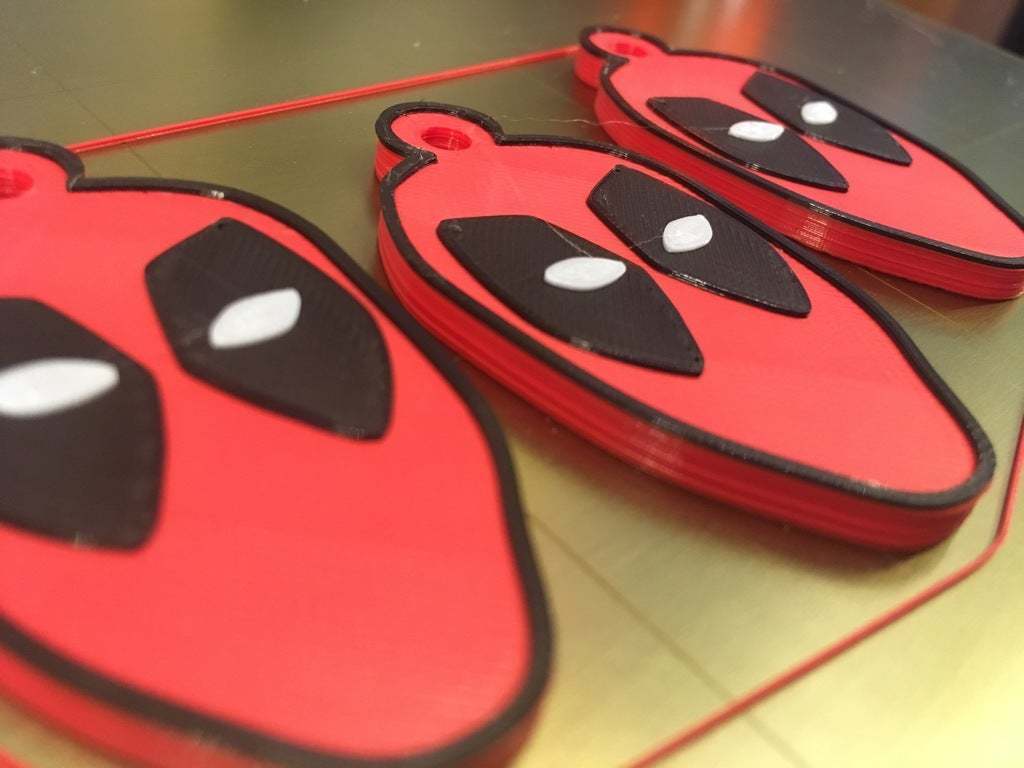 Archivo STL gratis Llavero de la cabeza de Deadpool 🔑・Modelo para ...