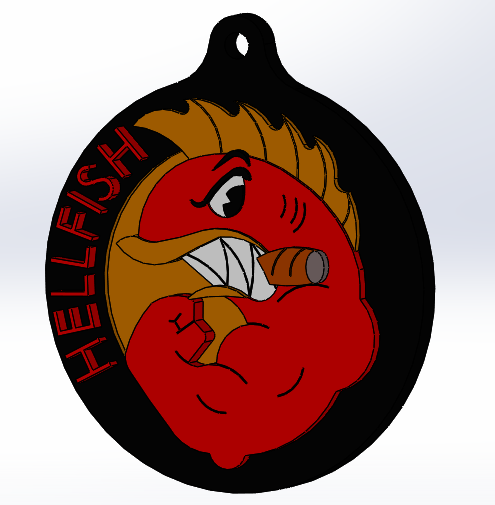 Archivo STL Hellfish (The simpsons) llavero, key chain・Plan imprimible ...