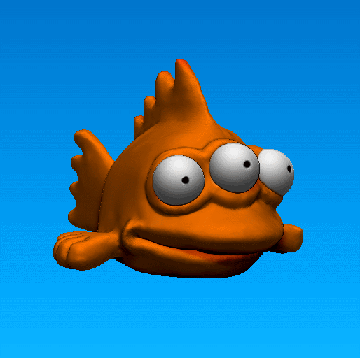STL file Blinky fish the simpson・3D printer design to download・Cults