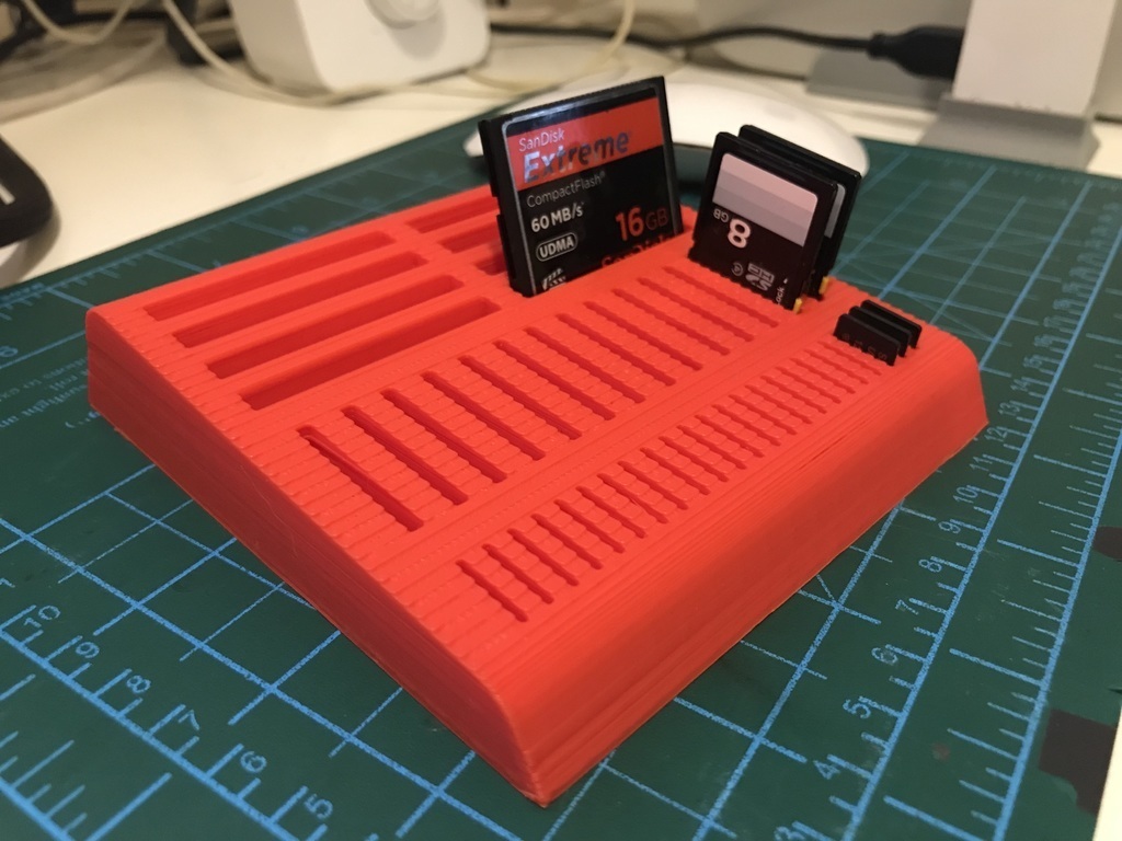 Free STL file Micro sd, SD, CF card holder・3D printable model to ...
