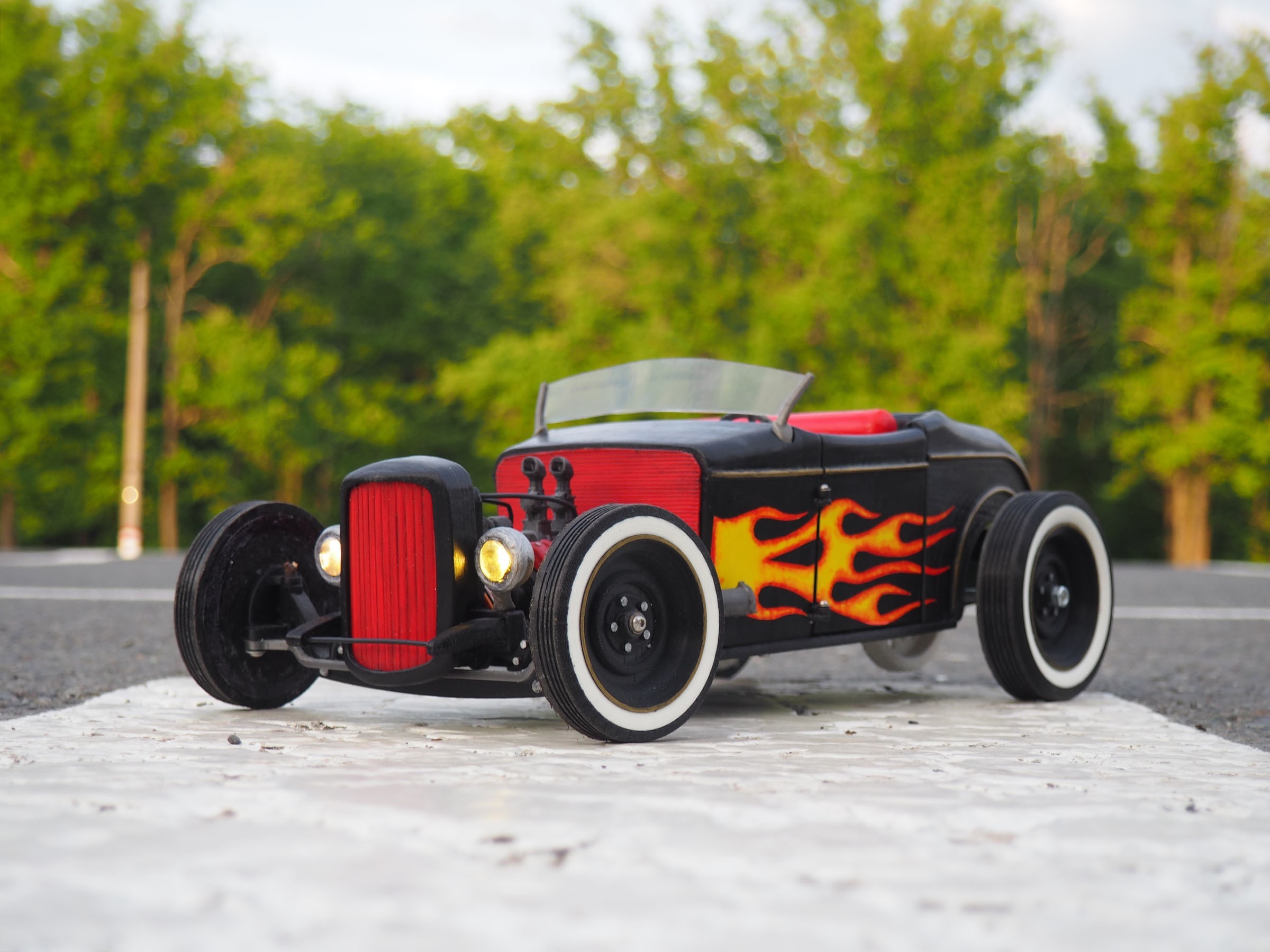 3D printable Hot Rod • made with FLsun delta printer・Cults