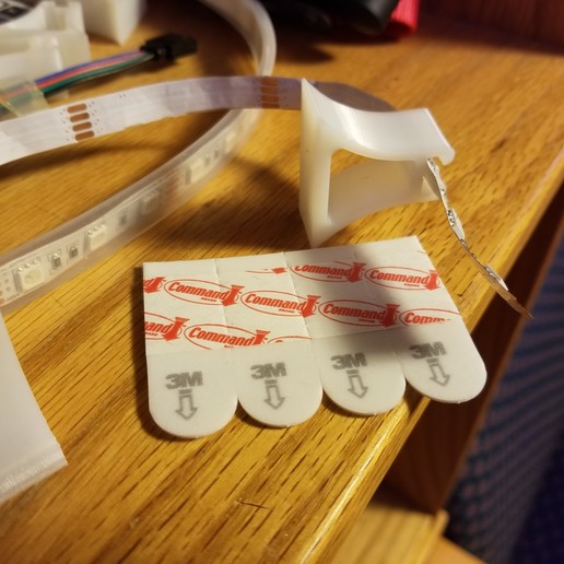 Download free STL file LED Light Strip Wall Mount • 3D printer design ...