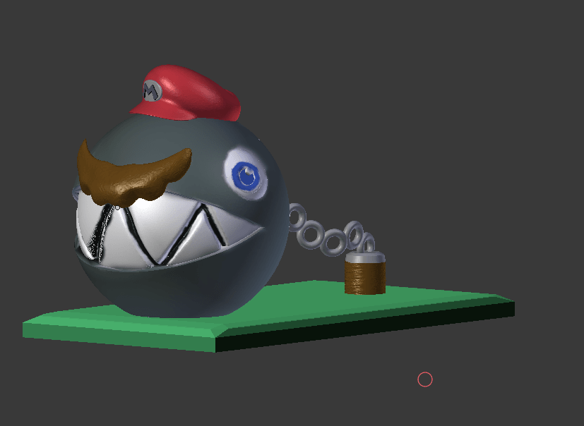 Archivo STL Super Mario Odyssey Chain Chomp Mario・Modelo imprimible en ...