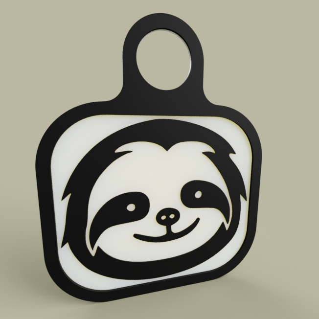 Бесплатный STL файл Lol - Sloth - KeyChain 1・Дизайн 3D-принтера для ...