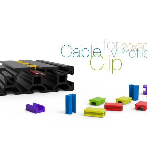 Download free STL file Cable Clip for vProfile 20xXX • 3D printer ...