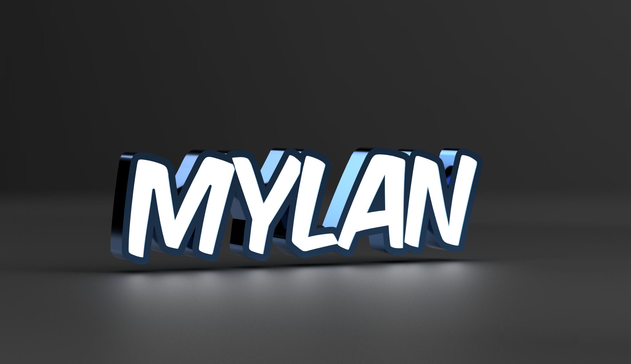 STL file Luminous Name Mylan・3D print design to download・Cults