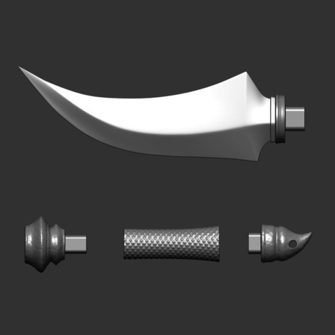 Download STL Scimitar Knife Weapon ・ Cults