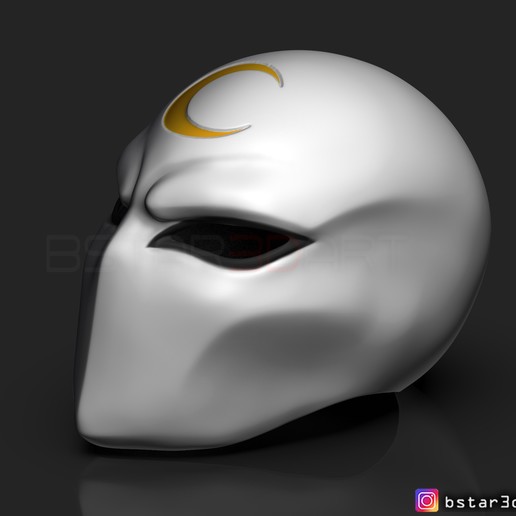 Download 3D printer templates Moon Knight Mask - Marvel helmet ・ Cults