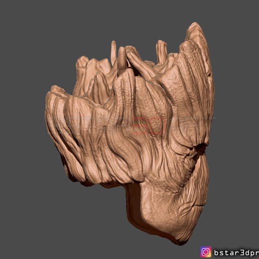 Download STL file Groot mask - Guardians of the Galaxy - Marvel comics ...