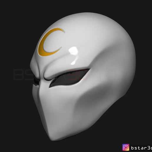 Download 3D printer templates Moon Knight Mask - Marvel helmet ・ Cults