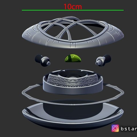 Download 3D printer model Eye Of Agamotto - TIME STONE - Doctor Strange ...