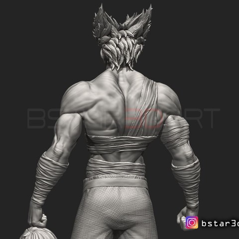 Download STL file Garou - One punch Man - Fan Art - Realistic Version ...