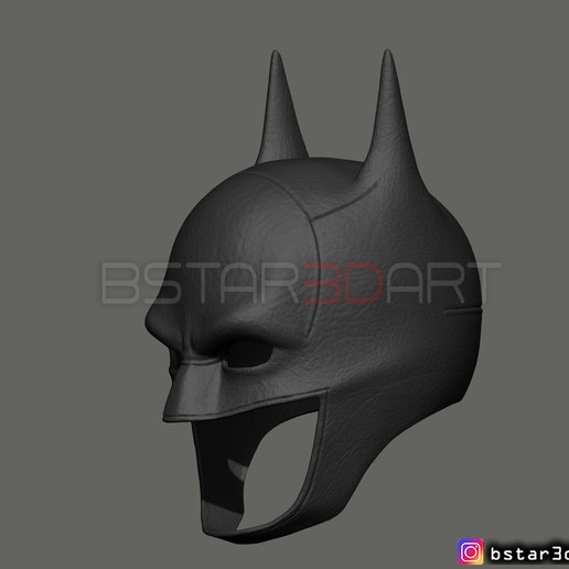 Download STL file Batman Mask - Robert Pattinson - The Batman 2021 - DC ...