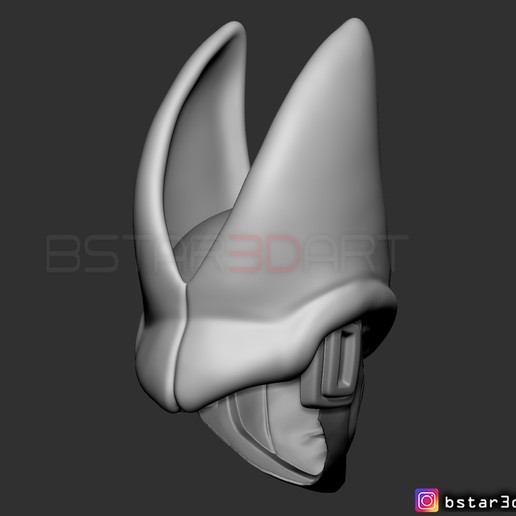 Download STL file CELL Mask -Dragon Ball Z Cosplay or custom • 3D print ...