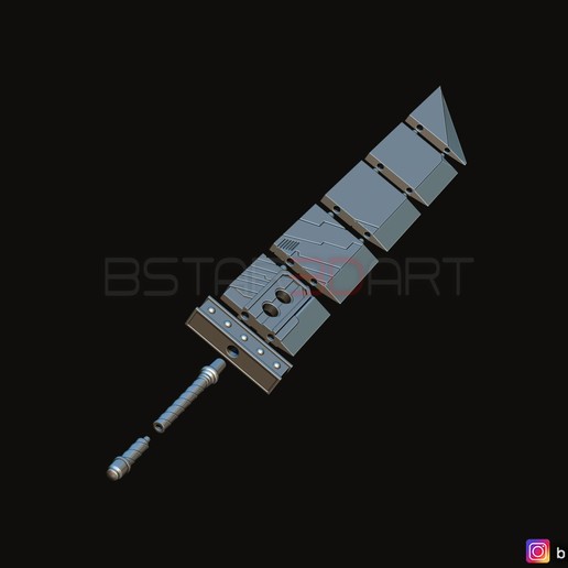 Download STL file Buster Sword Cloud - Final Fantasy VII Remake • 3D ...