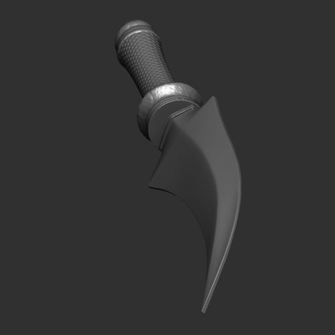 Download STL Scimitar Knife Weapon ・ Cults