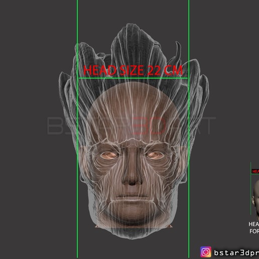 Download STL file Groot mask - Guardians of the Galaxy - Marvel comics ...