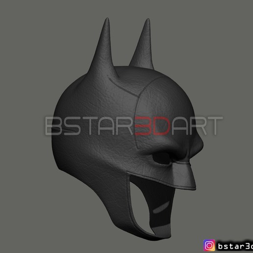 Download STL file Batman Mask - Robert Pattinson - The Batman 2021 - DC ...