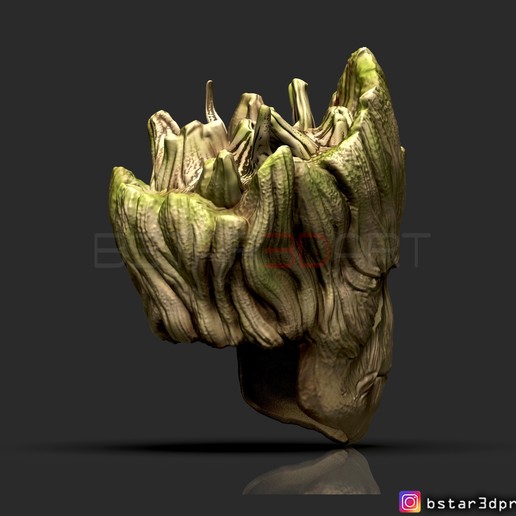 Download STL file Groot mask - Guardians of the Galaxy - Marvel comics ...
