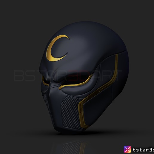 Download STL file The Moon Knight Helmet - Marvel Mask High quality 3D ...