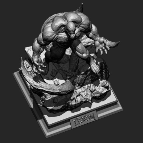 Download 3D printer designs Super Venom - Marvel 3D print model ・ Cults
