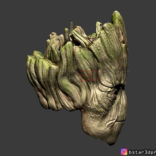 Download STL file Groot mask - Guardians of the Galaxy - Marvel comics ...