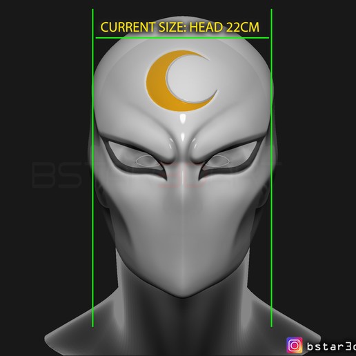 Download 3D printer templates Moon Knight Mask - Marvel helmet ・ Cults