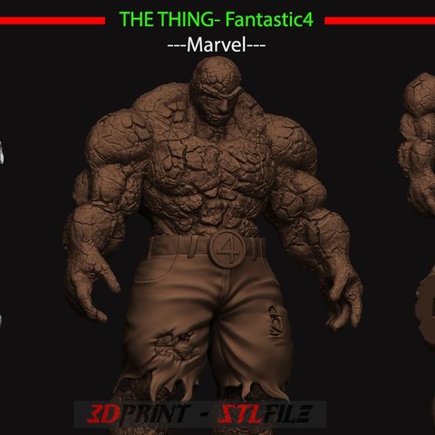 Download STL file The Thing - Fantastic Four - Marvel • 3D printer ...