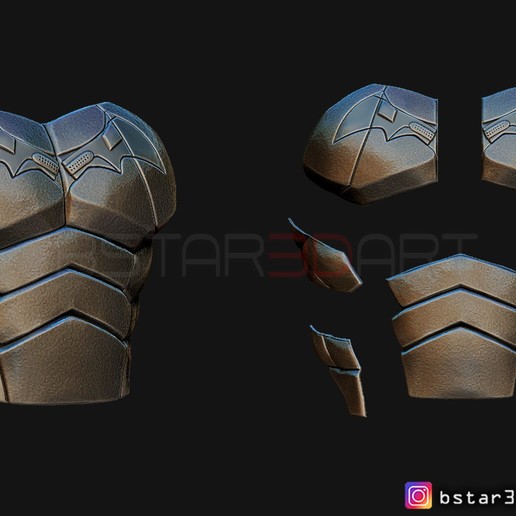 Download STL file Batman Chest Armor - Batman 2021 - Robert Pattinson ...