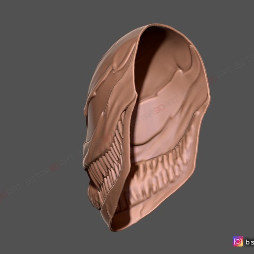 Download STL file Venom Half Mask -Marvel Cosplay - Halloween Mask • 3D ...
