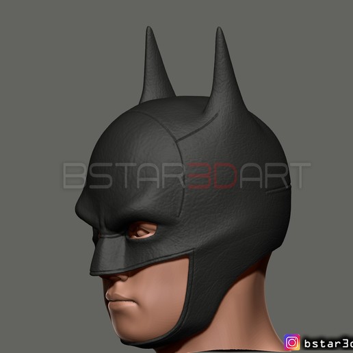 Download STL file Batman Mask - Robert Pattinson - The Batman 2021 - DC ...