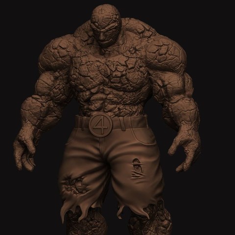 Download STL file The Thing - Fantastic Four - Marvel • 3D printer ...