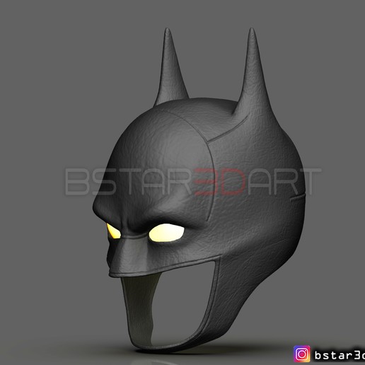 Download STL file Batman Mask - Robert Pattinson - The Batman 2021 - DC ...