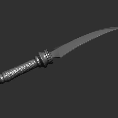 Download STL Scimitar Knife Weapon ・ Cults