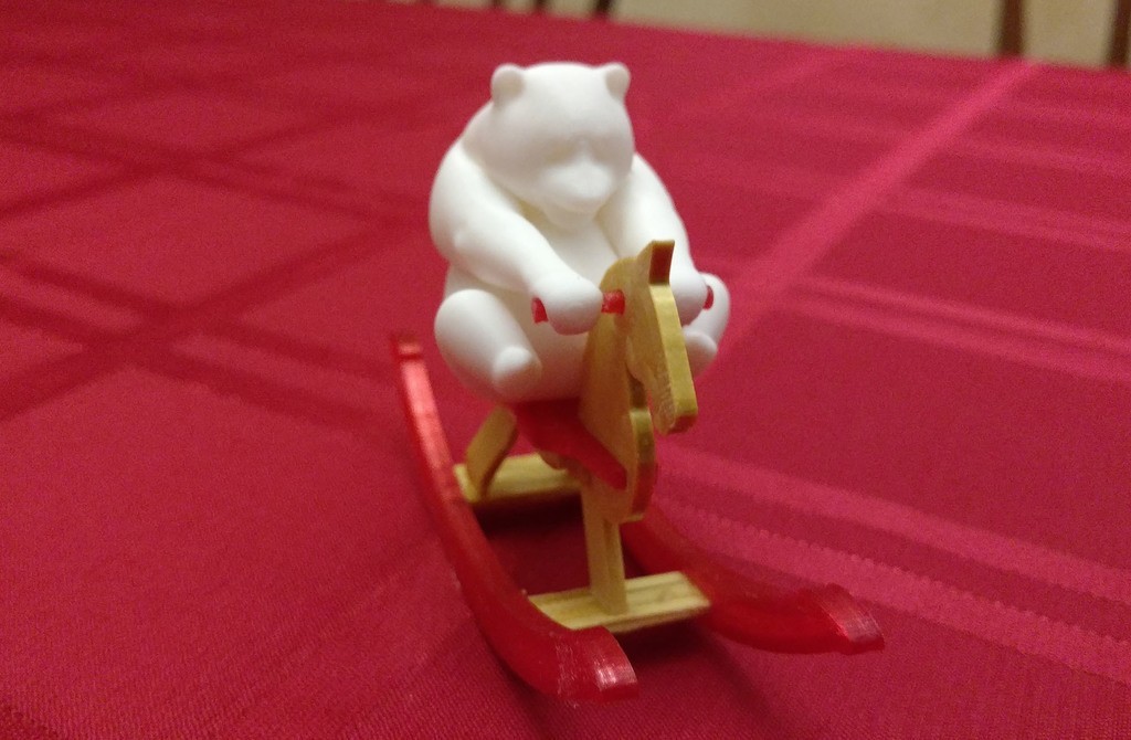 Free STL file Rocking Bear (remix)・3D printing idea to download・Cults