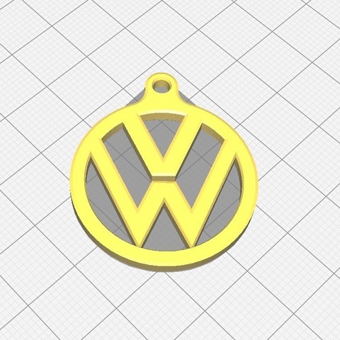 Download 3D printing designs Volkswagen (VW) Badge Keyring ・ Cults