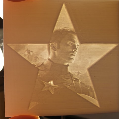 Download STL file Captain America Lithophane Shield (Marvel) • 3D print ...