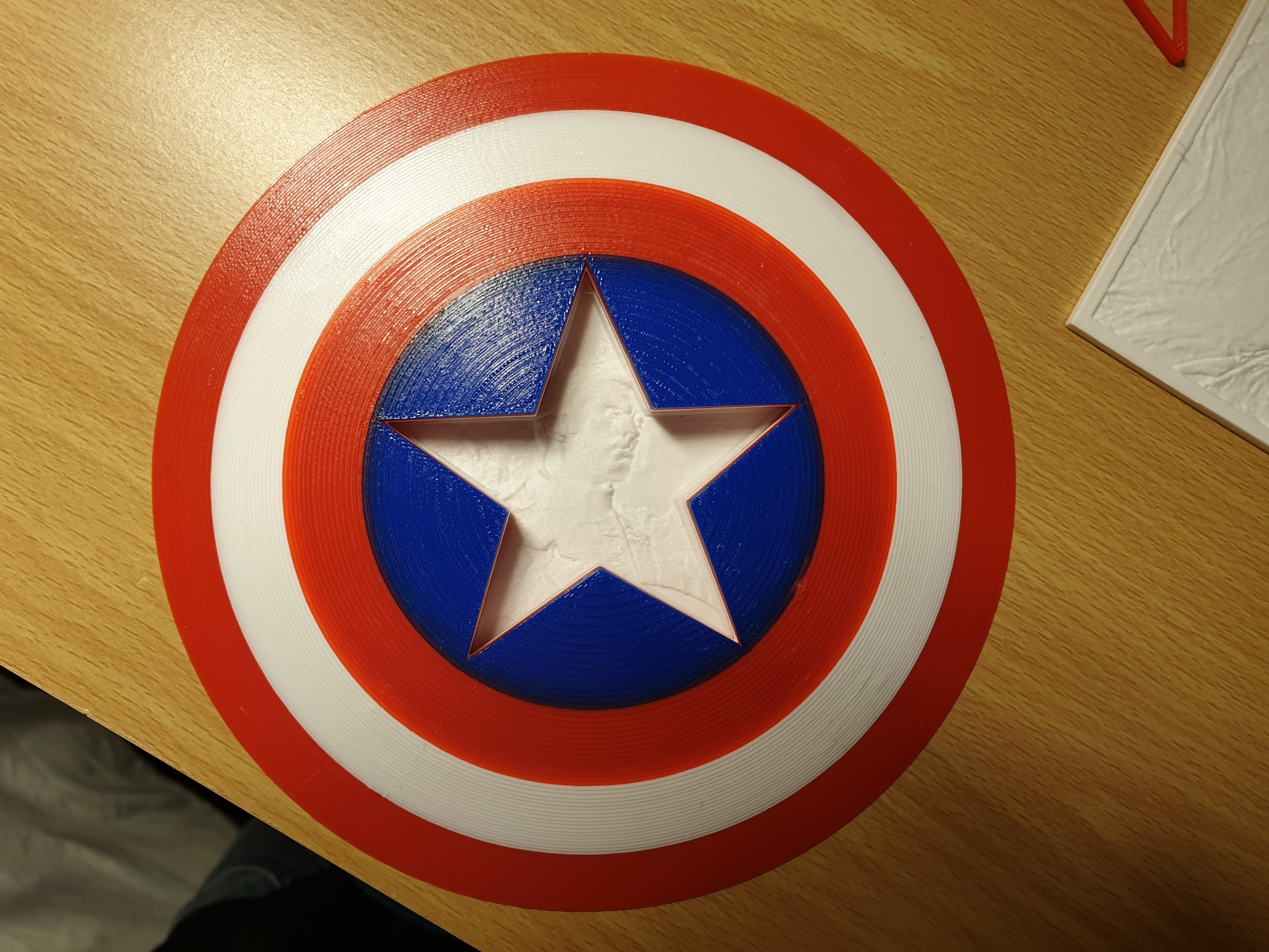 Download STL file Captain America Lithophane Shield (Marvel) • 3D print ...